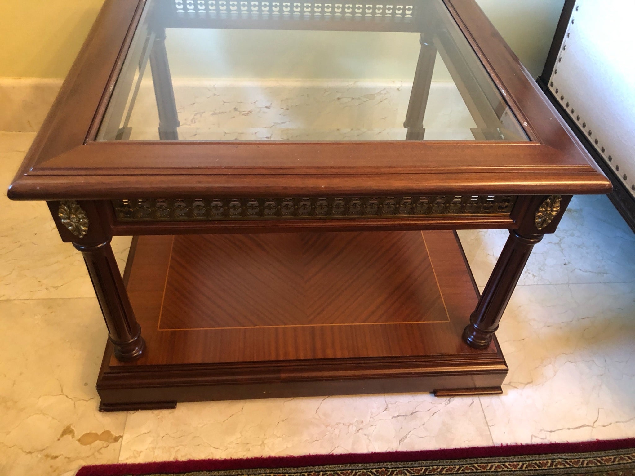 Vintage Traditional Mahogany Coffee Table Settled In Shop